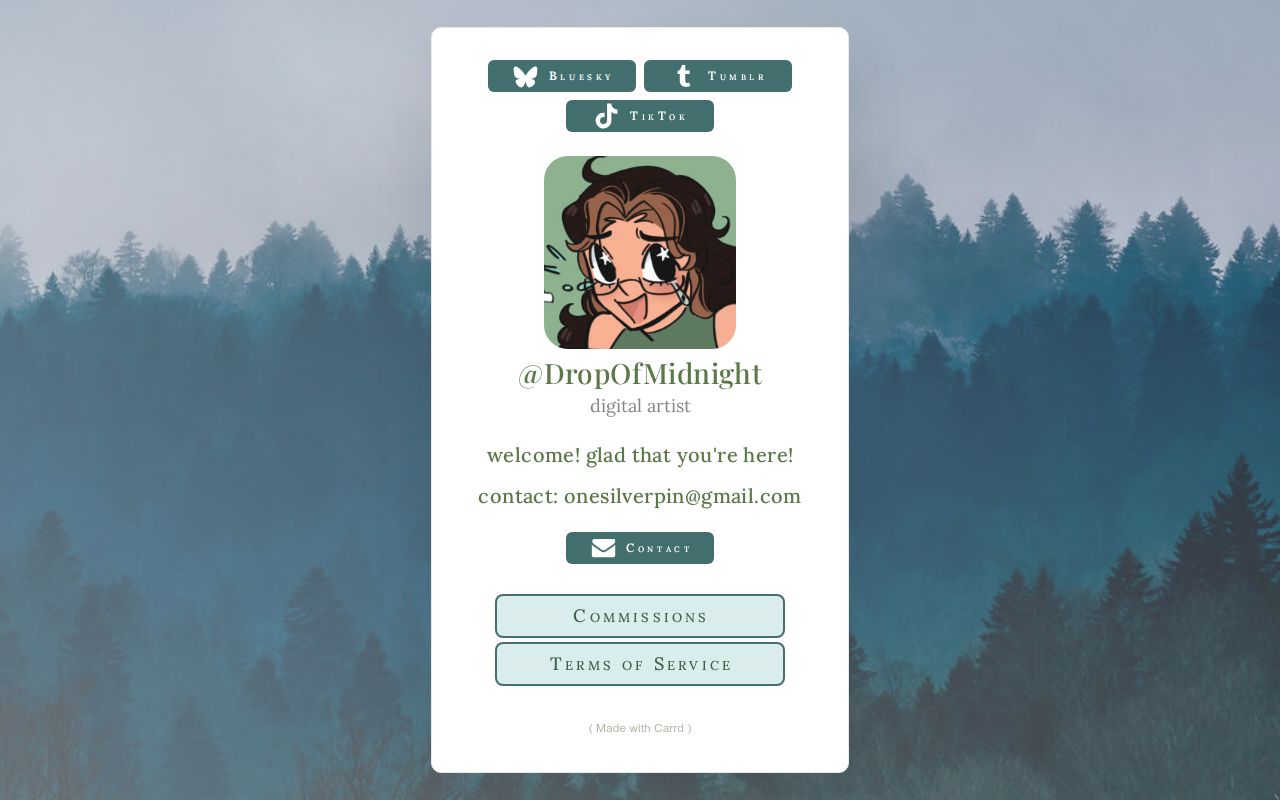 DropOfMidnight's Carrd